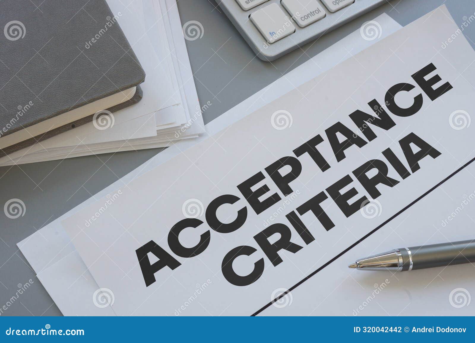 Acceptance Criteria is Shown Using the Text Stock Photo - Image of ...