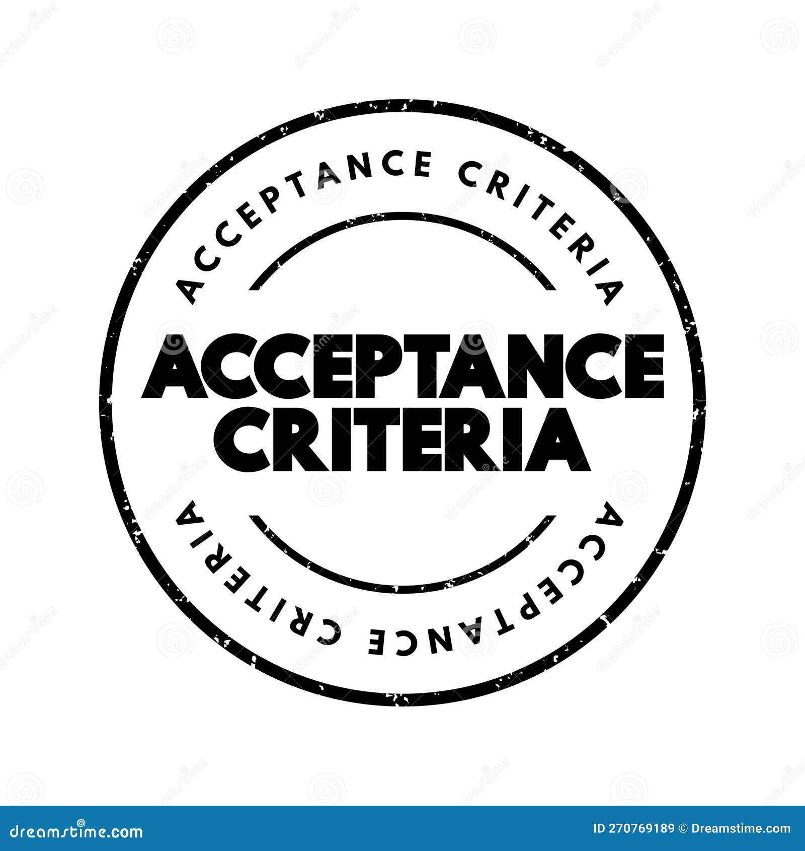 Acceptance Criteria Text Stamp, Concept Background Stock Illustration ...