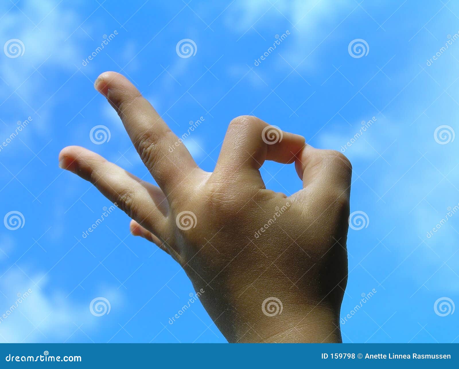 Acceptance Gesture – Child Hand Stock Photo - Image of circle ...