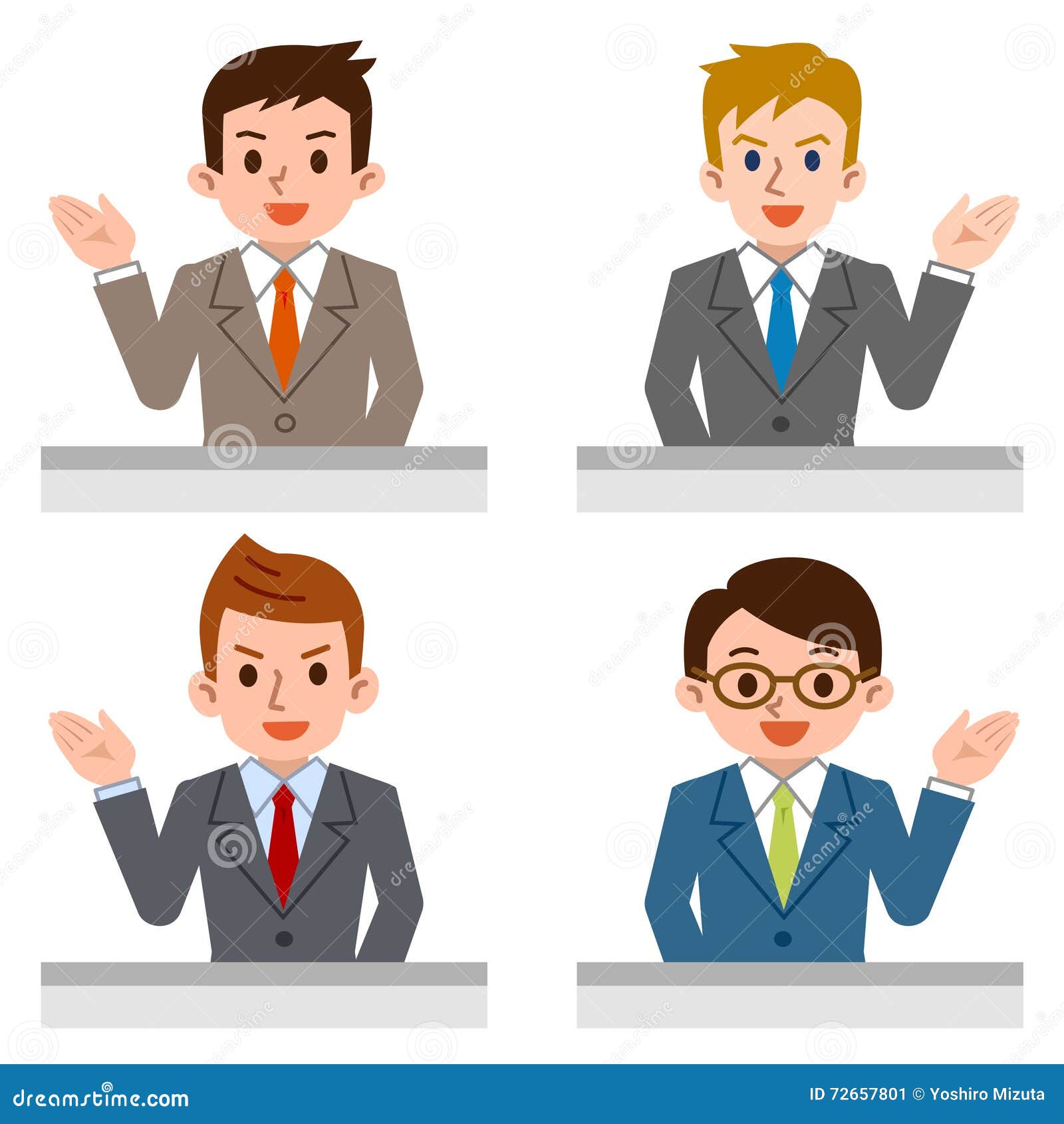 Acceptance of male stock vector. Illustration of business - 72657801