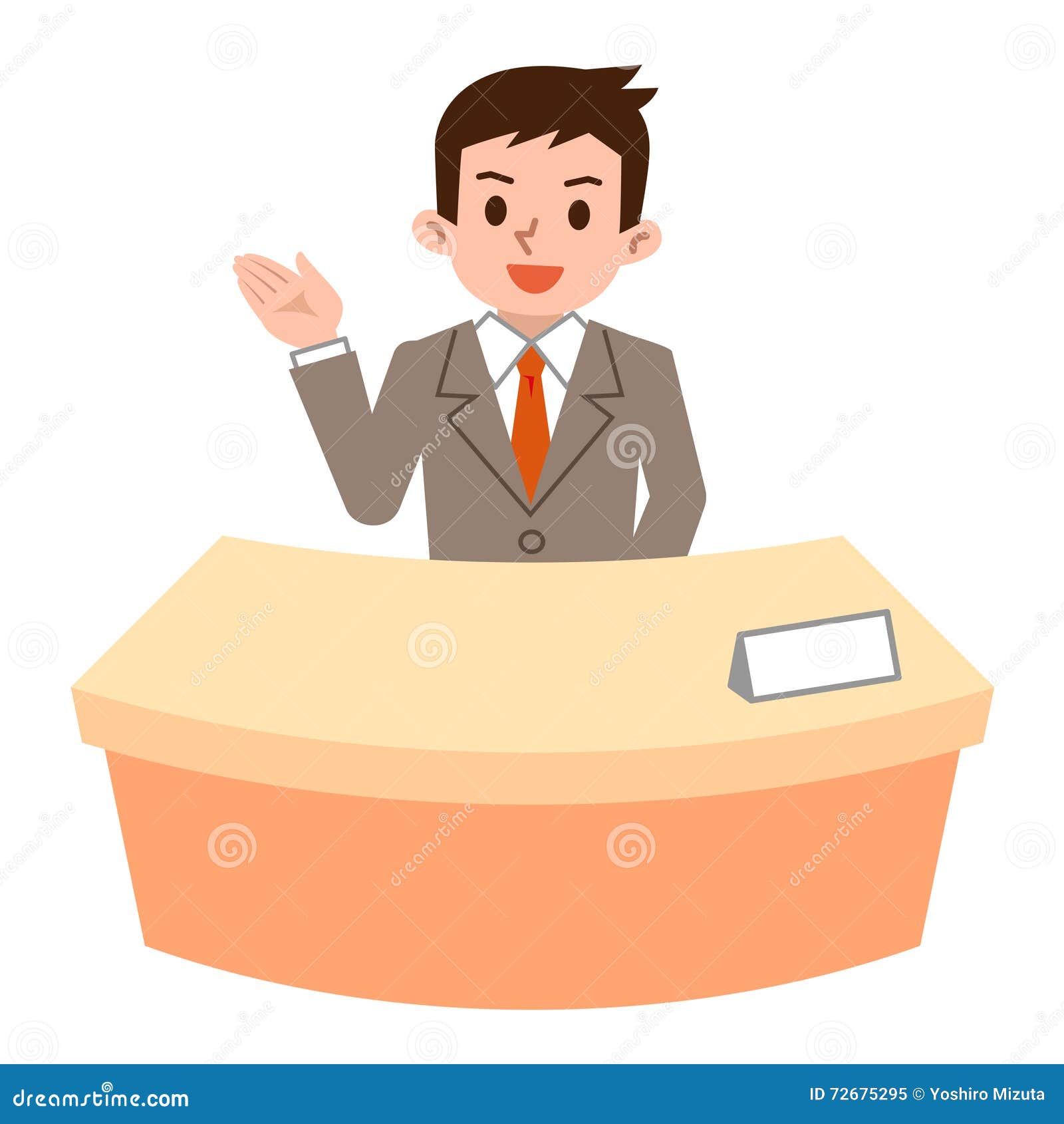 Acceptance of male stock vector. Illustration of positive - 72675295