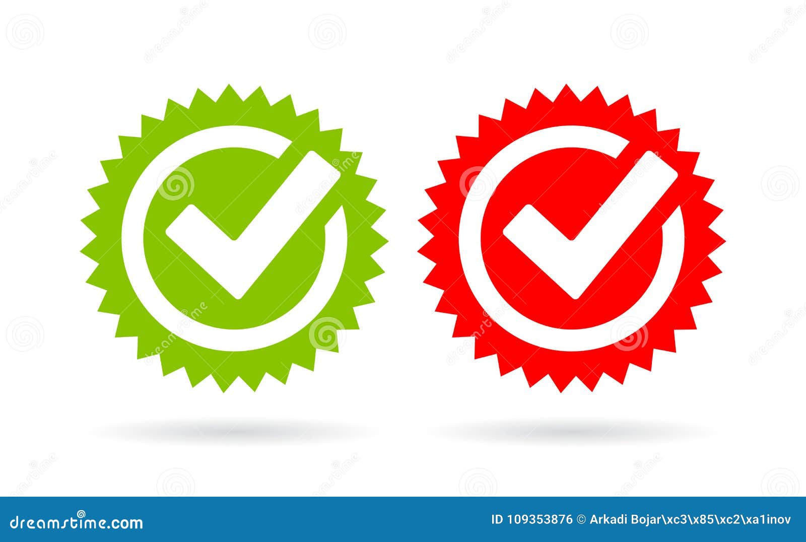 Acceptance Tick Vector Icon Stock Vector - Illustration of badge ...