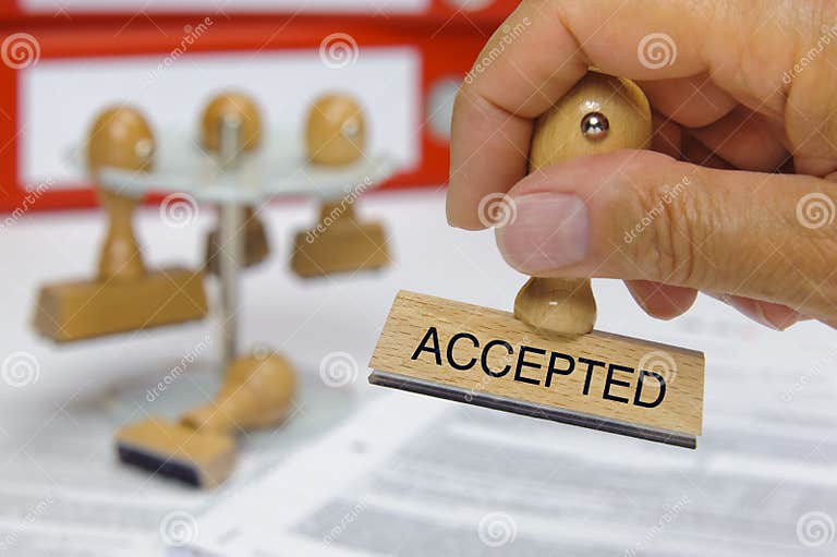 Accepted stock photo. Image of pass, certified, approved - 25400536