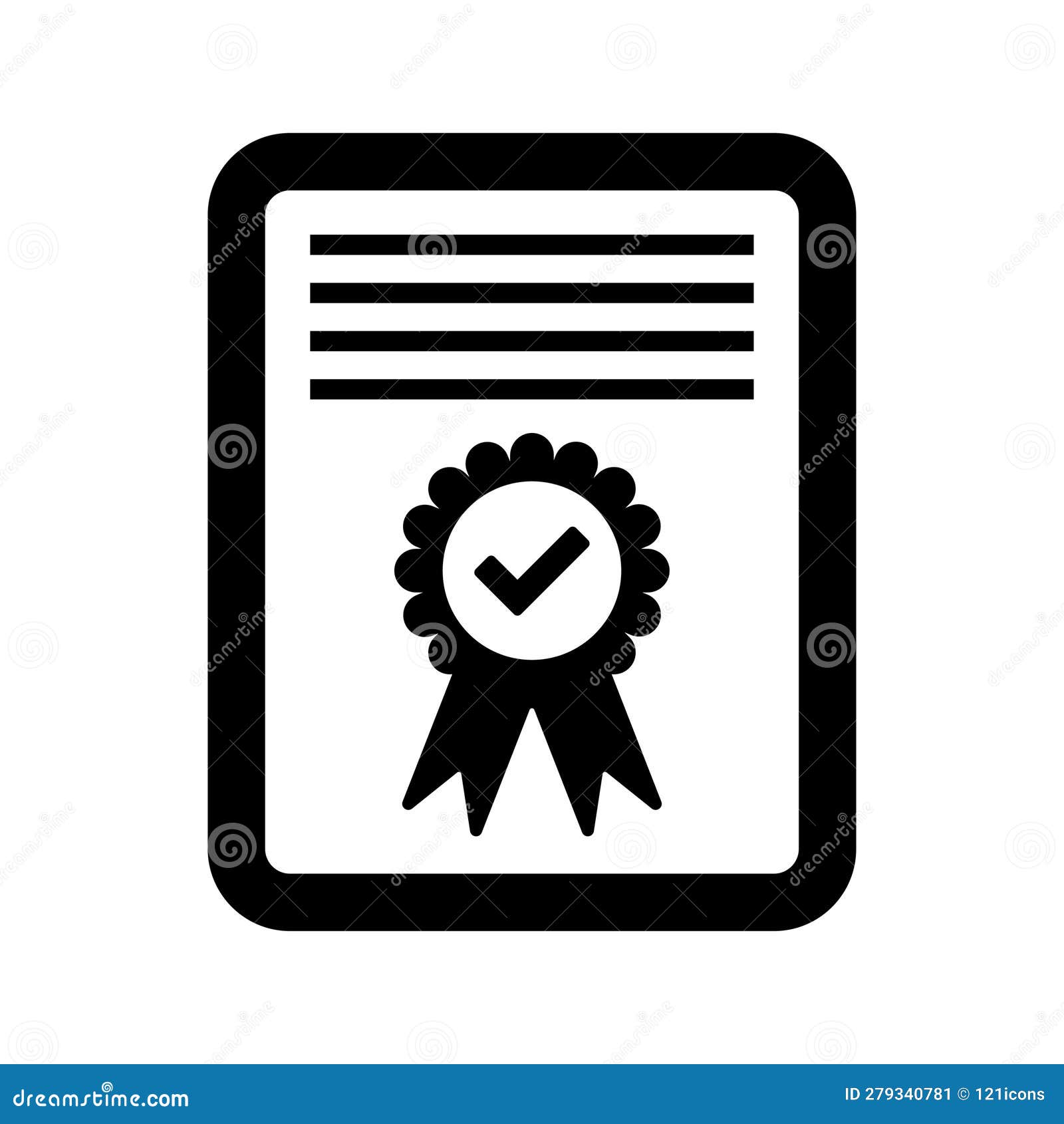 Accepted, Accreditation, Certificate Icon Stock Illustration ...
