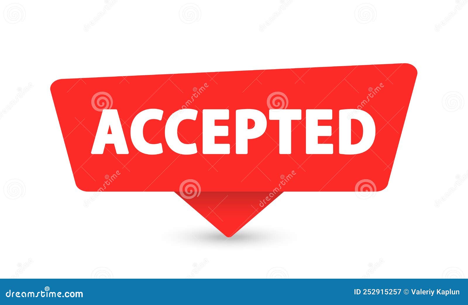 Accepted - Banner, Speech Bubble, Label, Sticker, Ribbon Template ...