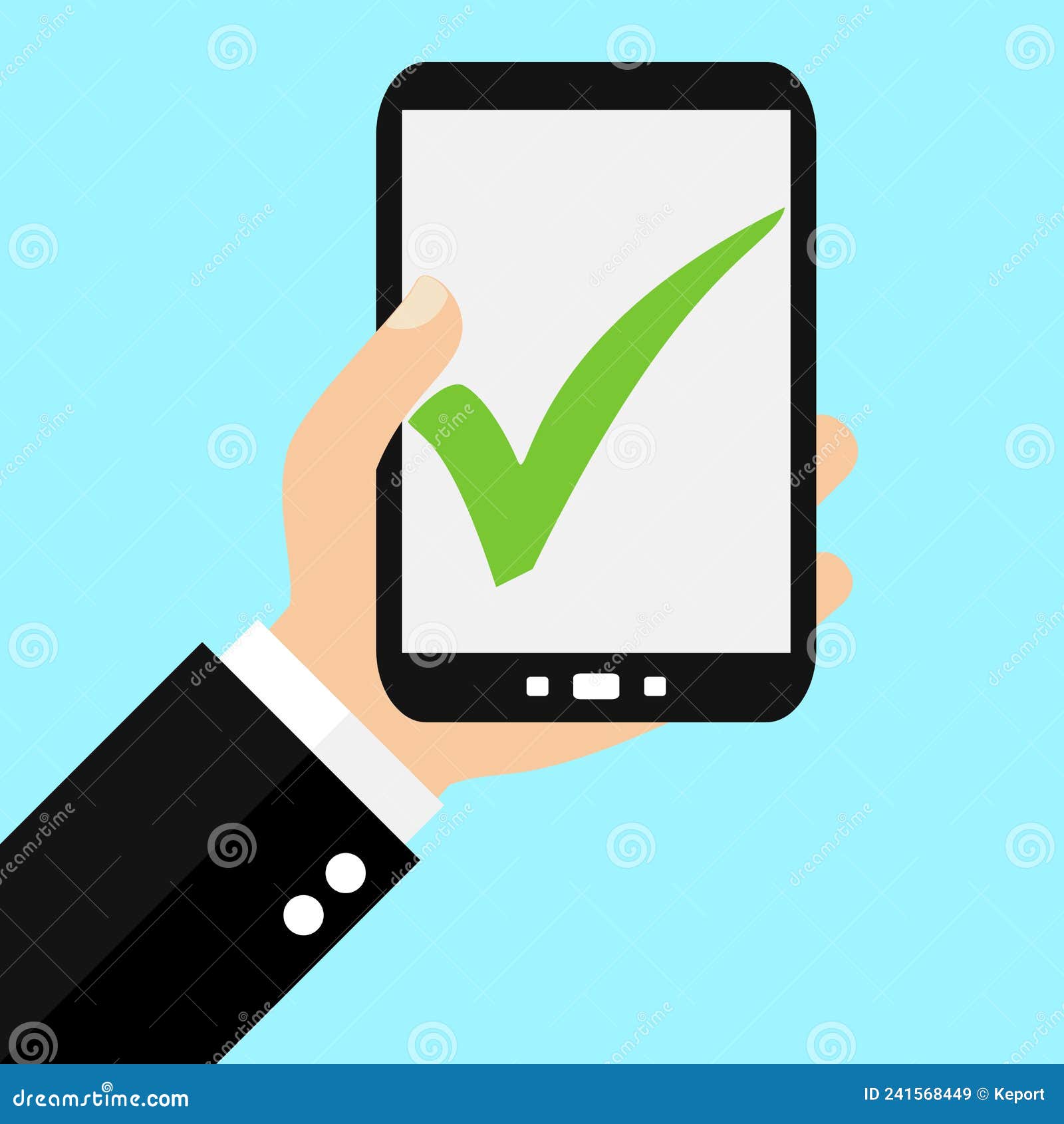 Accepted, Check or Confirm - Hand Holding Mobile Phone Stock ...