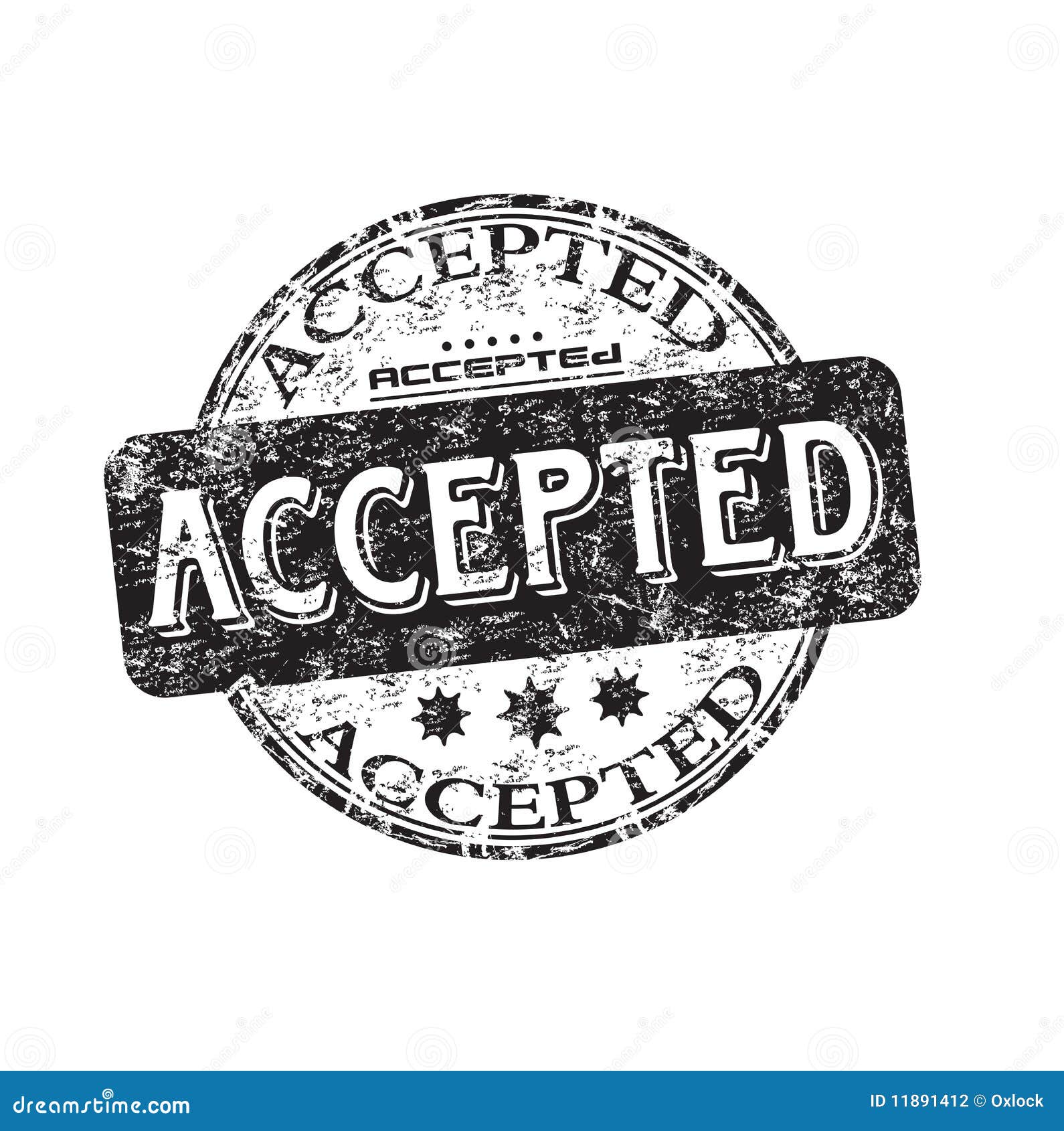 Accepted Grunge Rubber Stamp Stock Vector - Image: 11891412