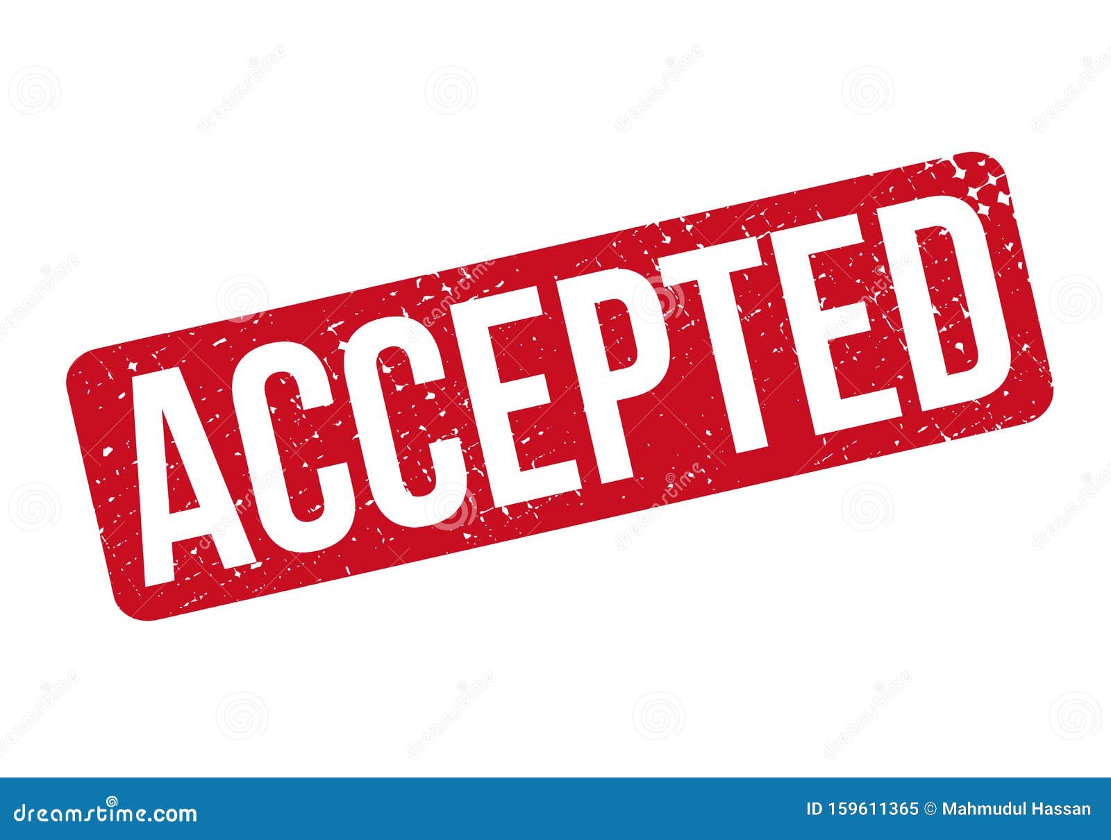 Accepted Grunge Rubber Stamp - Vector Stock Vector - Illustration of ...