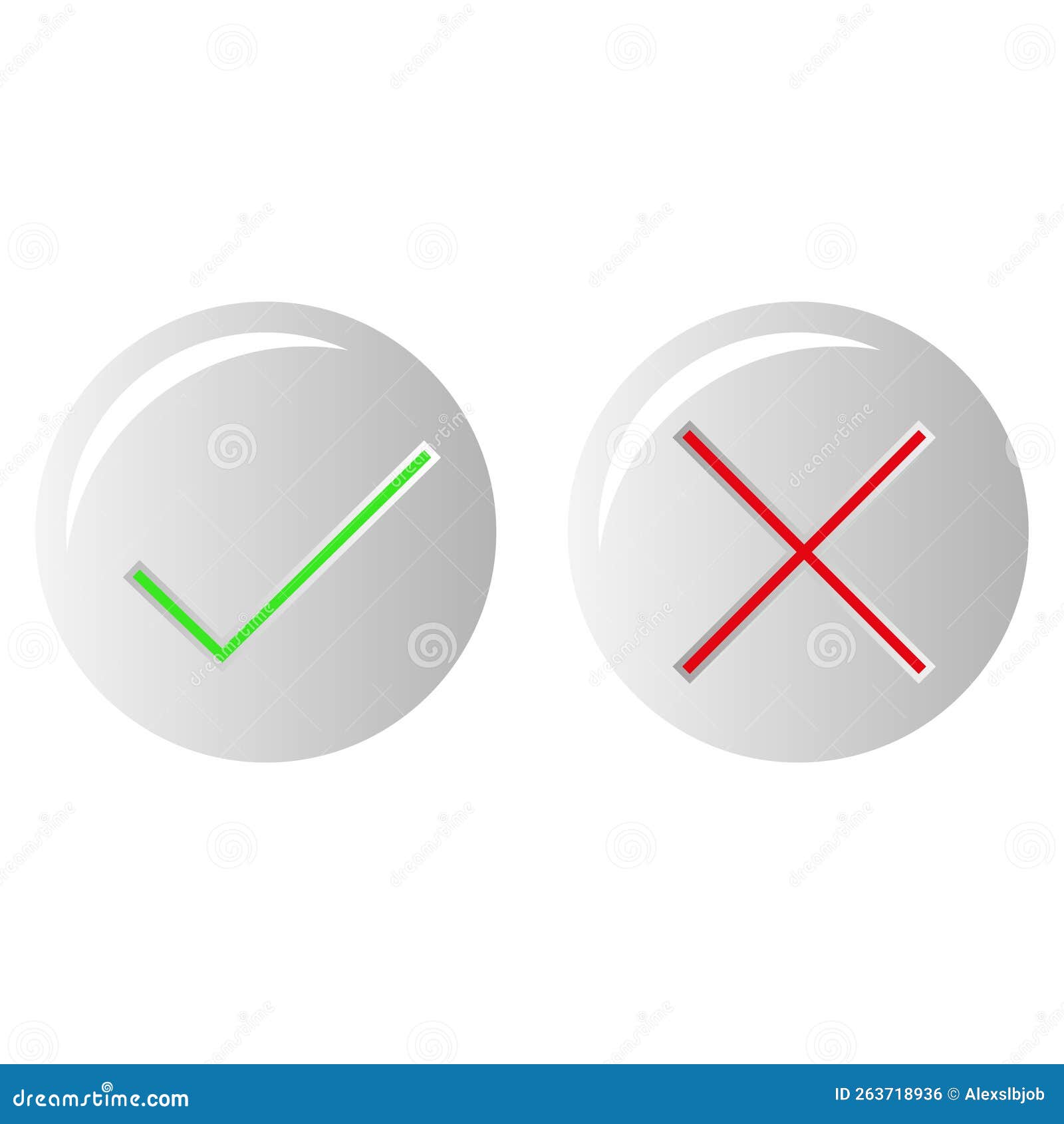 Accepted and Rejected, Tick and Cross, Approved and Rejected, Correct ...