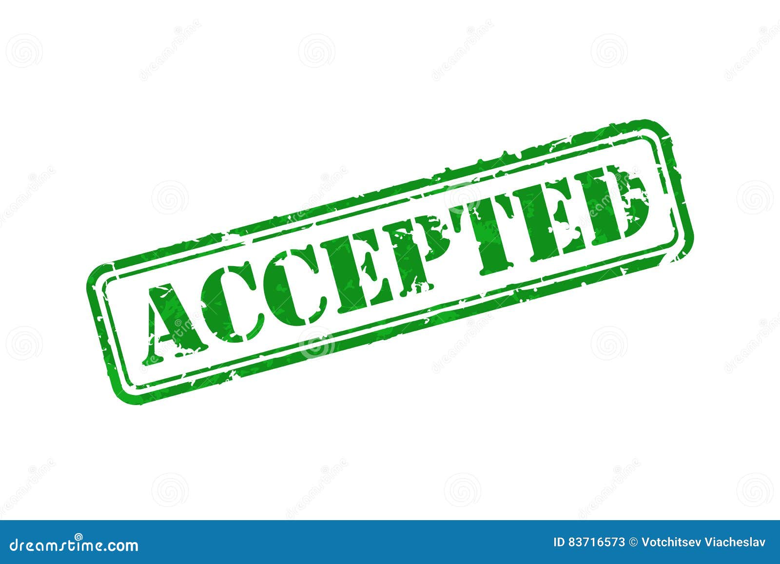Accepted rubber stamp stock vector. Illustration of note - 83716573