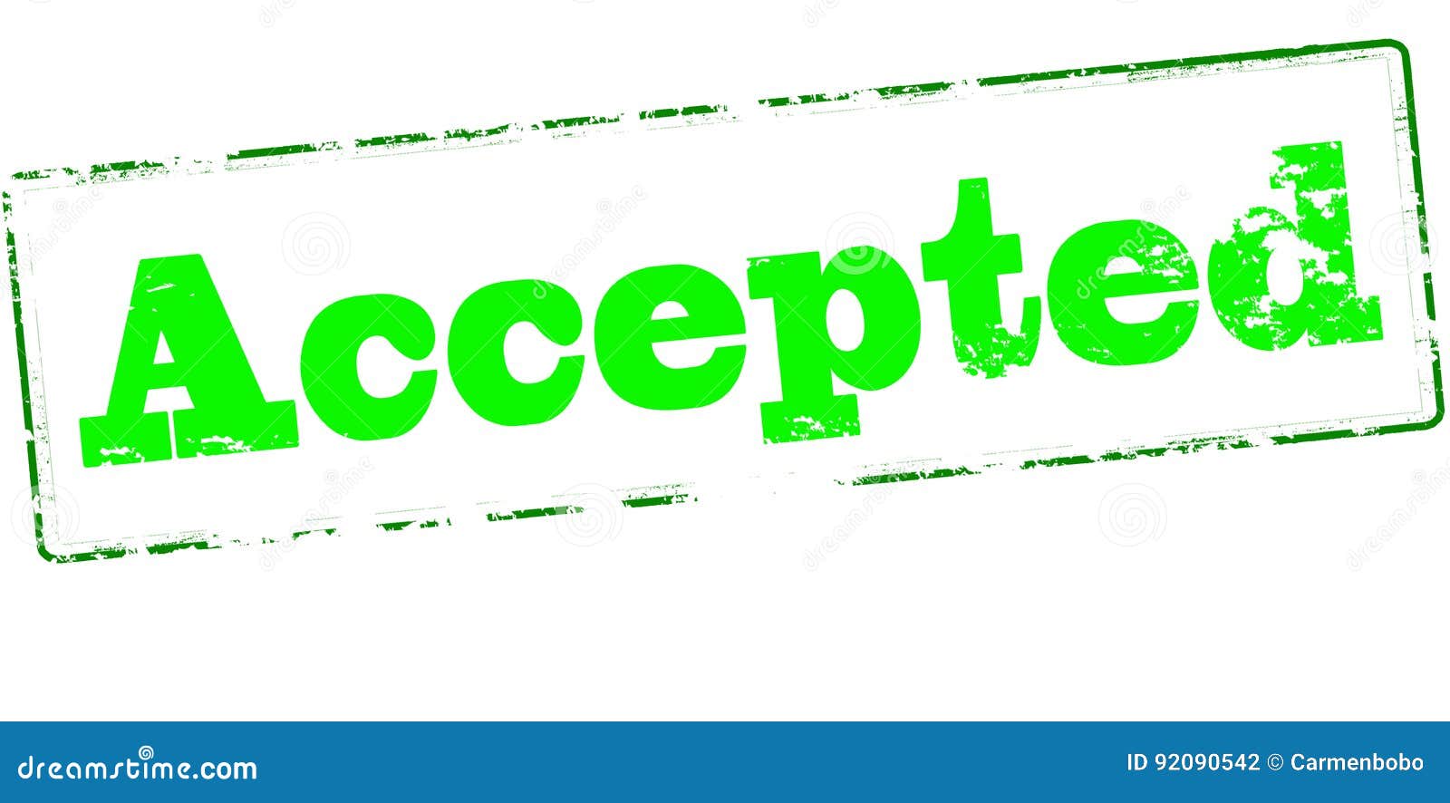 Accepted stock illustration. Illustration of acknowledged - 92090542