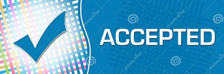 Accepted Blue Left Grid Horizontal Stock Illustration - Illustration of ...