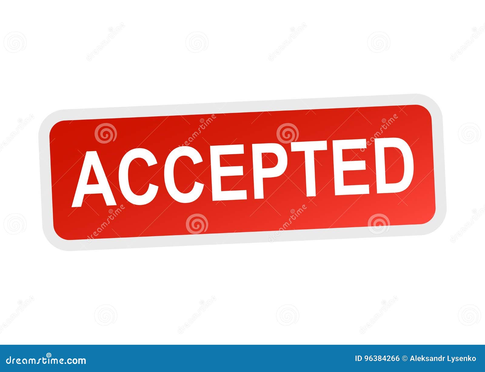 Accepted Vector Stamp. Flat Vector Illustration Stock Vector ...
