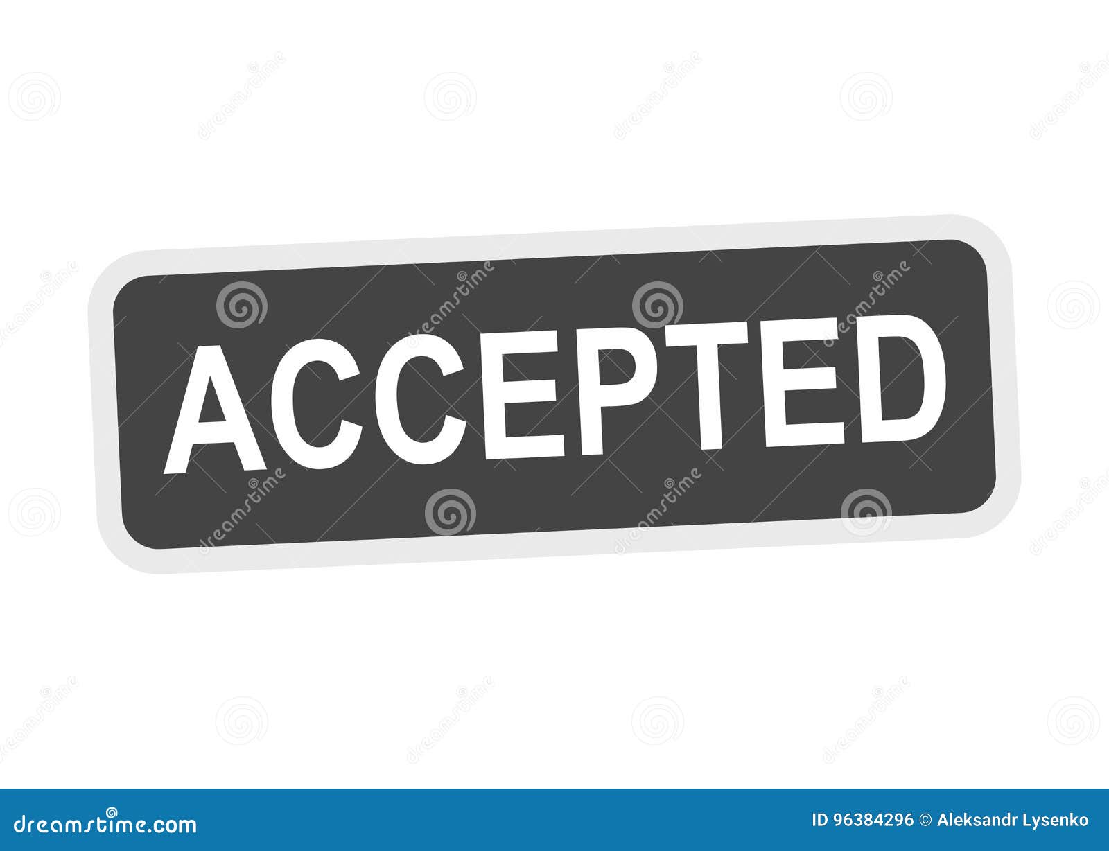Accepted Vector Stamp. Flat Vector Illustration Stock Vector ...