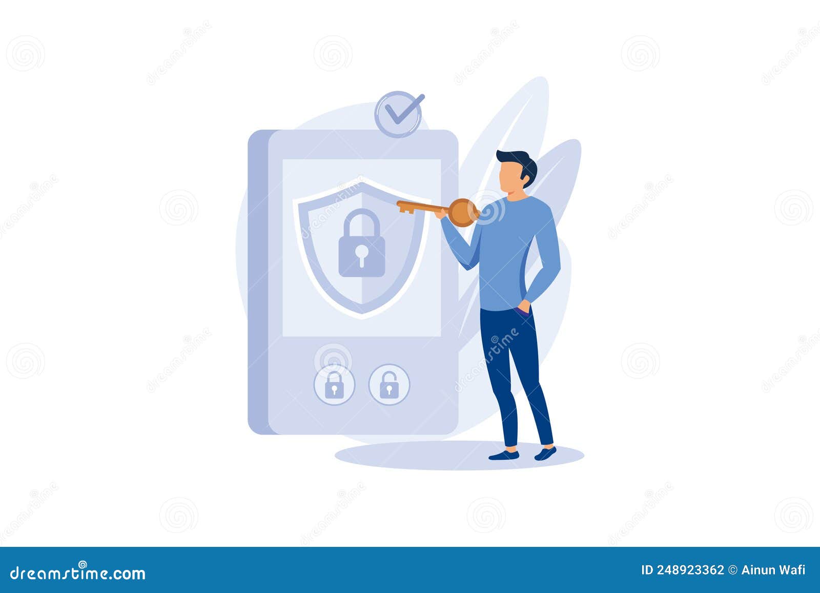 Acces Control System Illustration Stock Vector - Illustration of aerial ...