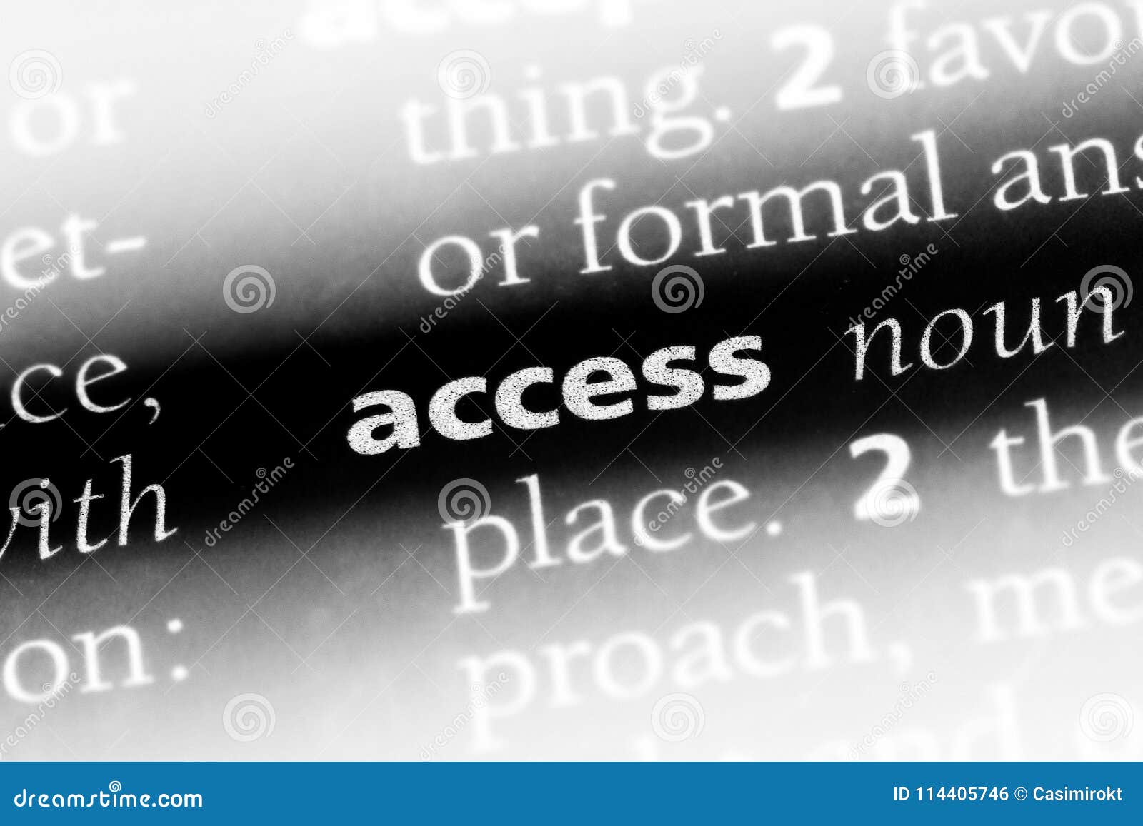 Access stock photo. Image of access, printed, definition - 114405746