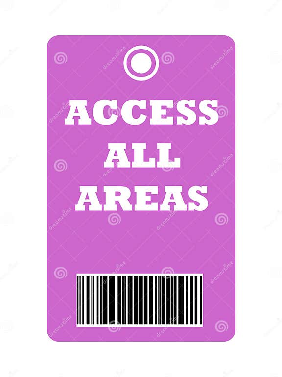 Access all area pass stock illustration. Illustration of authorization ...