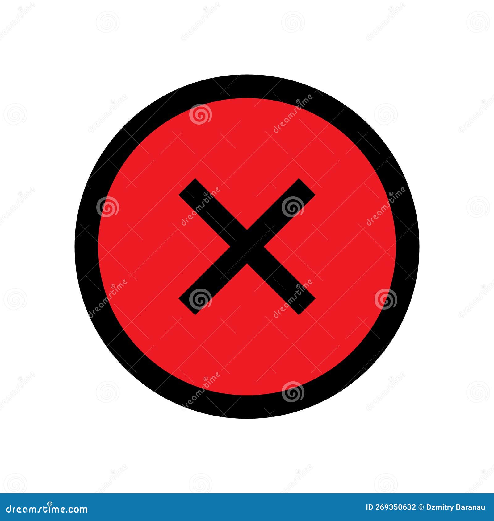 Access Blocking Icon Line Isolated on White Background. Black Flat Thin ...