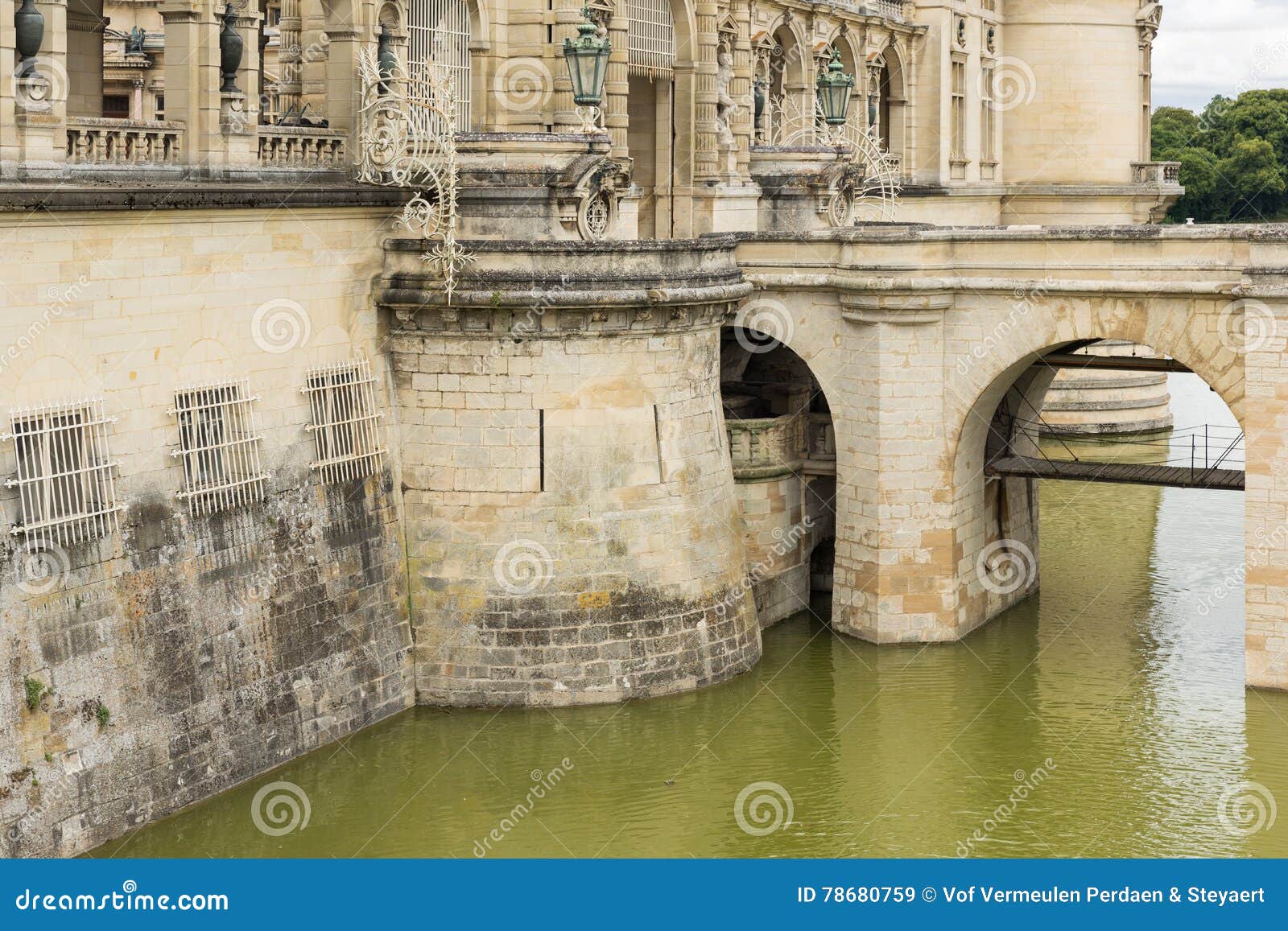 Access Bridge To Chantilly Castle Stock Image - Image of france ...