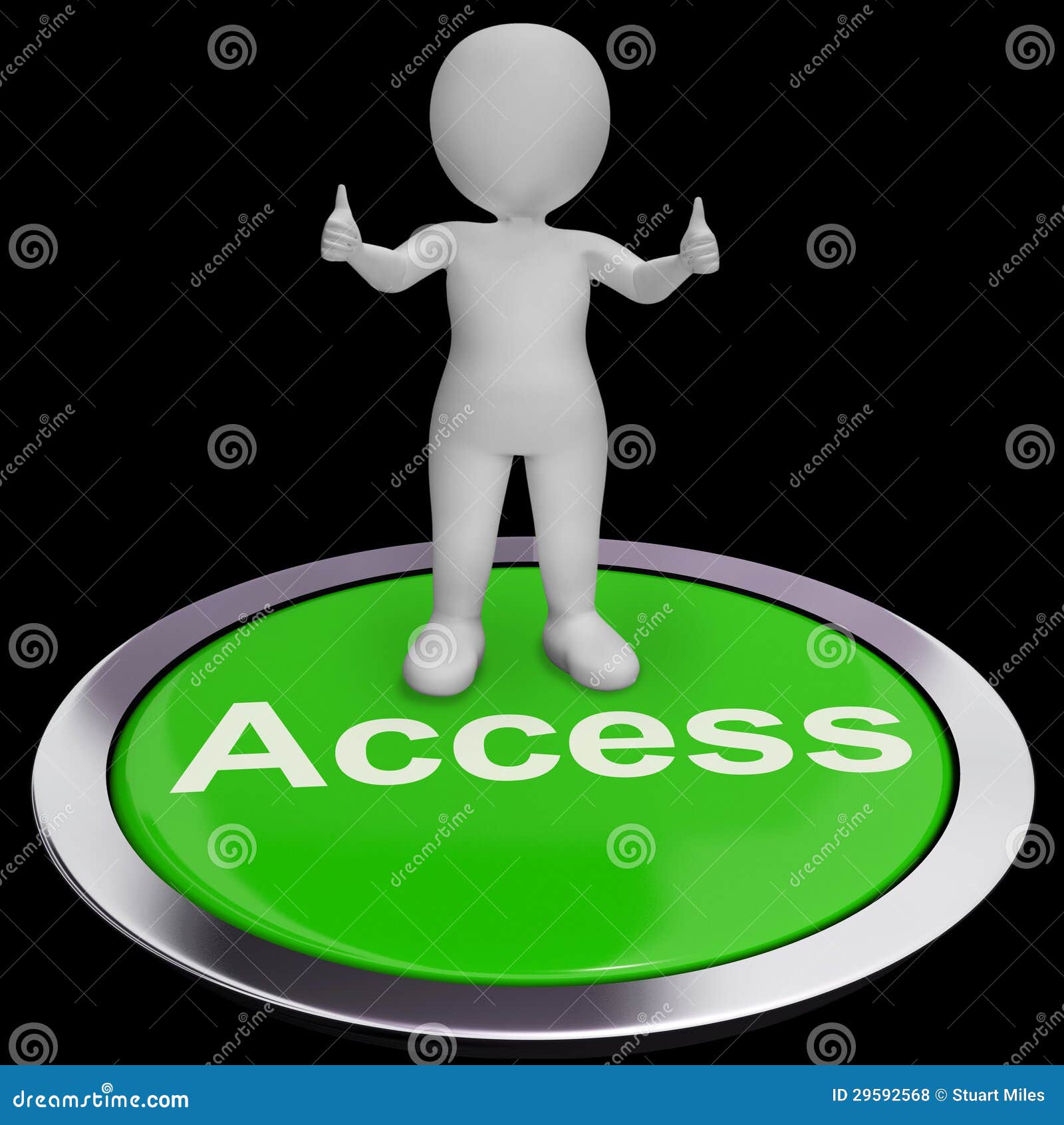 Access Button Shows Permissions Login And Security Royalty-Free Stock ...