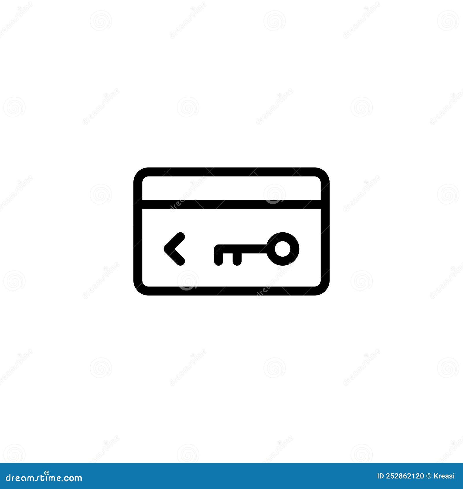 Access Card Line Icon Vector Design Stock Vector - Illustration of ...