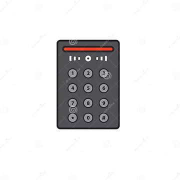 Access card reader icon stock vector. Illustration of badge - 289511694
