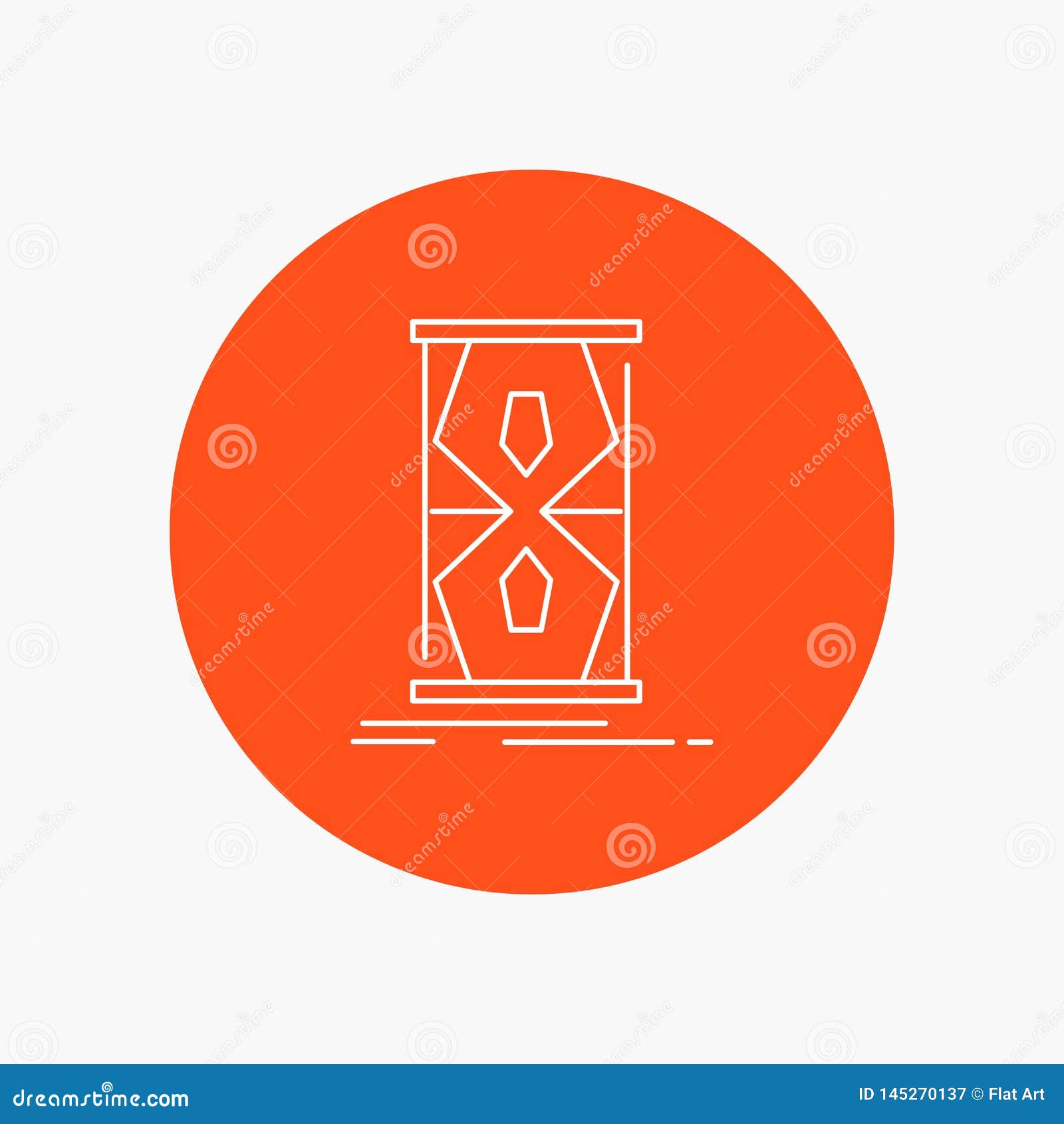 Access, Clock, Early, Sand Clock, Time White Line Icon in Circle ...