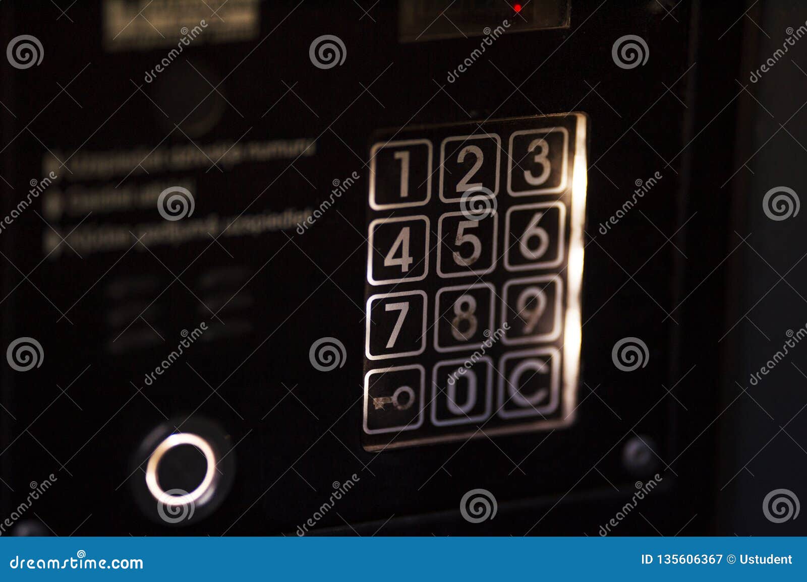 Access code lock black stock image. Image of control - 135606367