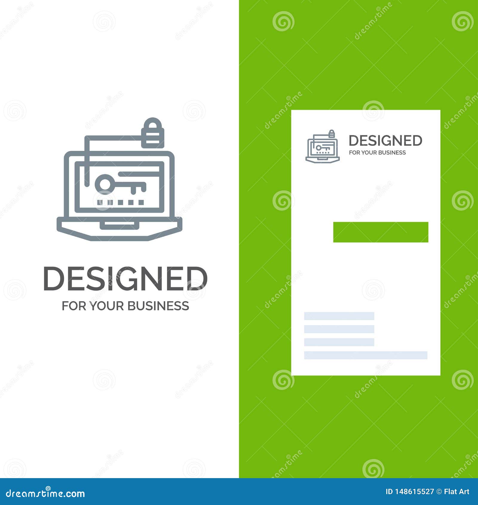 Access, Computer, Hardware, Key, Laptop Grey Logo Design and Business ...