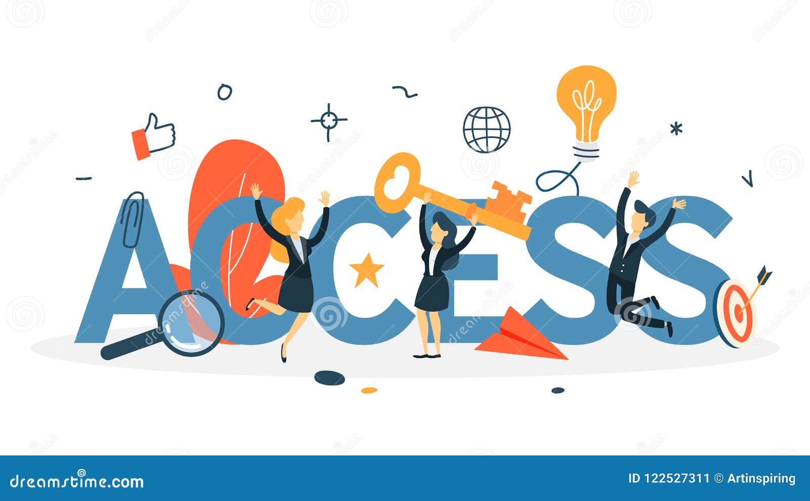 Access Concept Illustration Stock Vector - Illustration of encryption ...