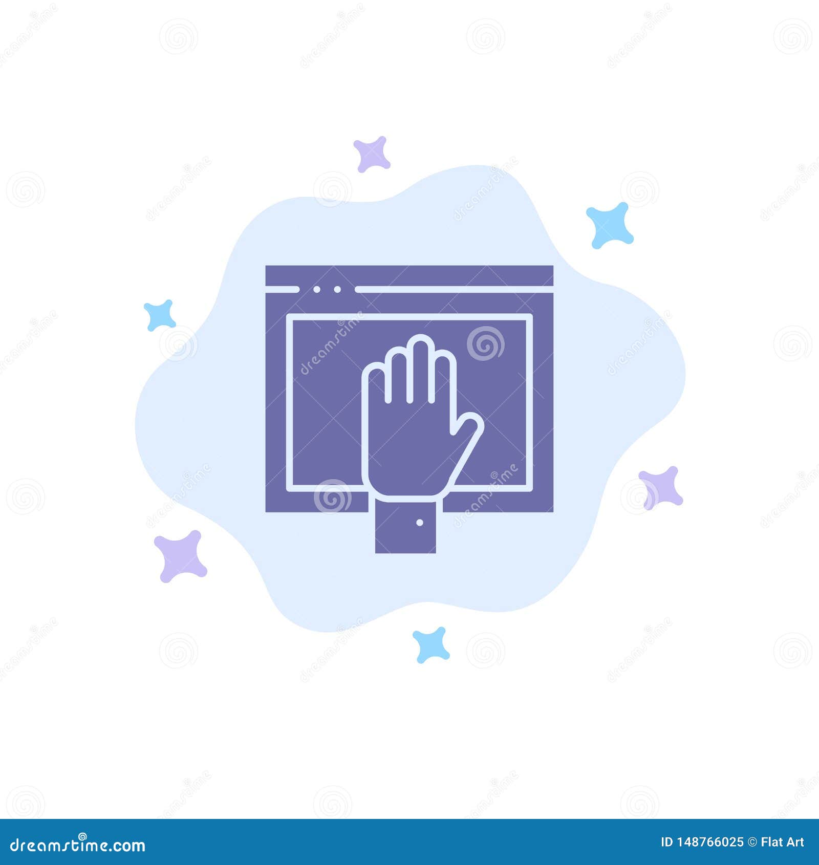 Access, Content, Free, Internet, Open Blue Icon on Abstract Cloud ...