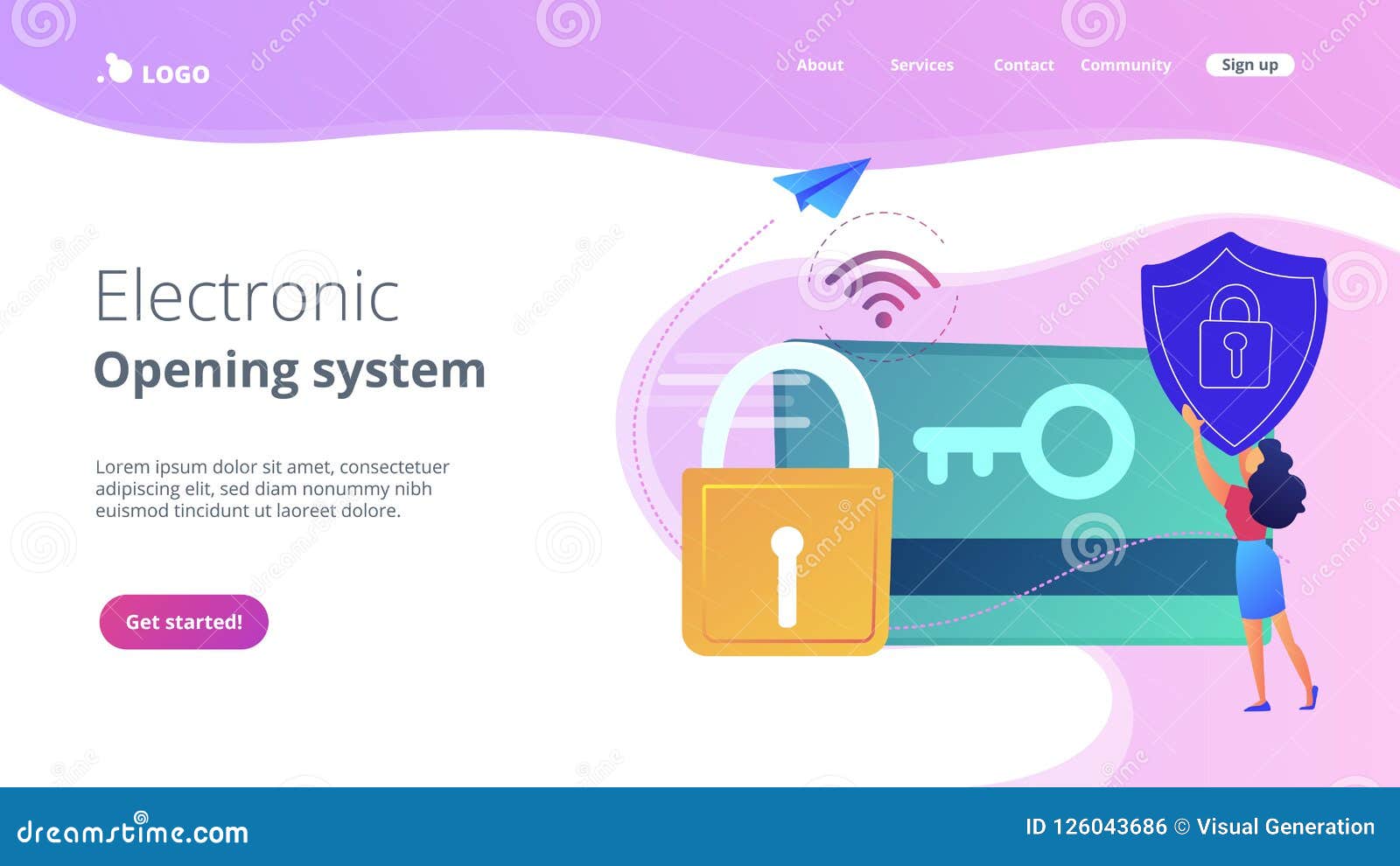 Security Access Card Concept Vector Illustration. Stock Vector ...