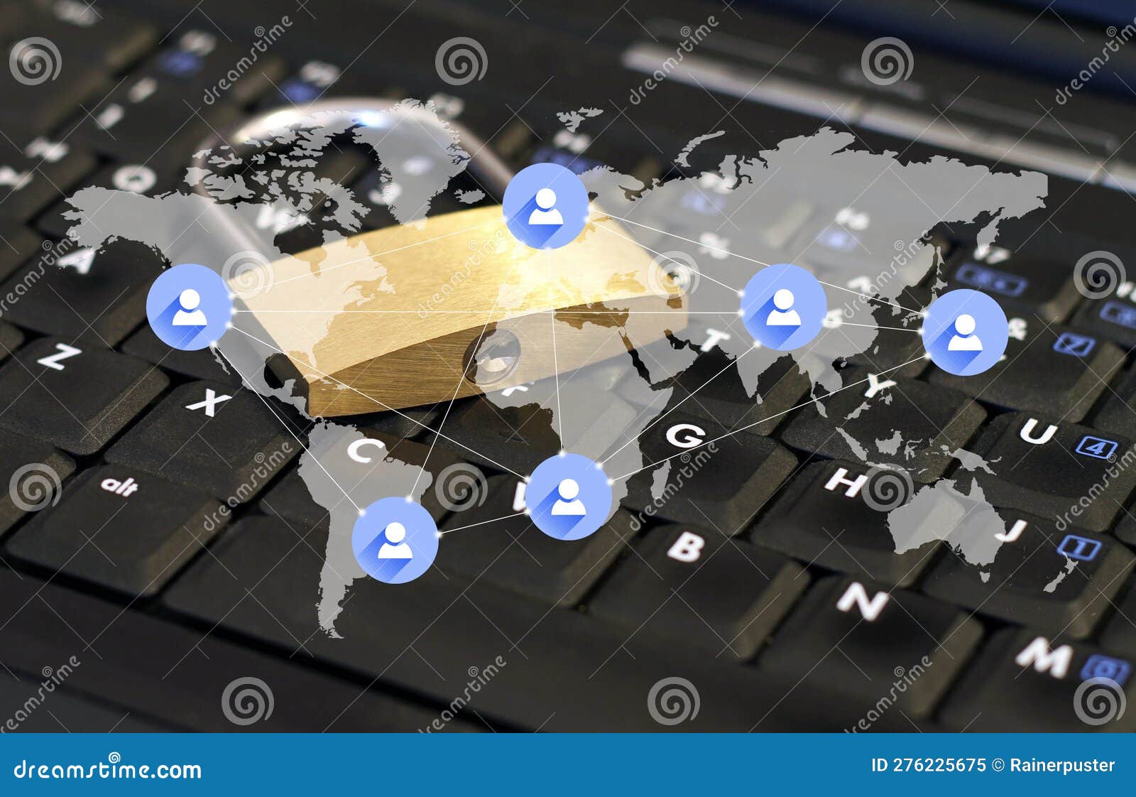 Access Control and Global Network and Security Stock Image - Image of ...