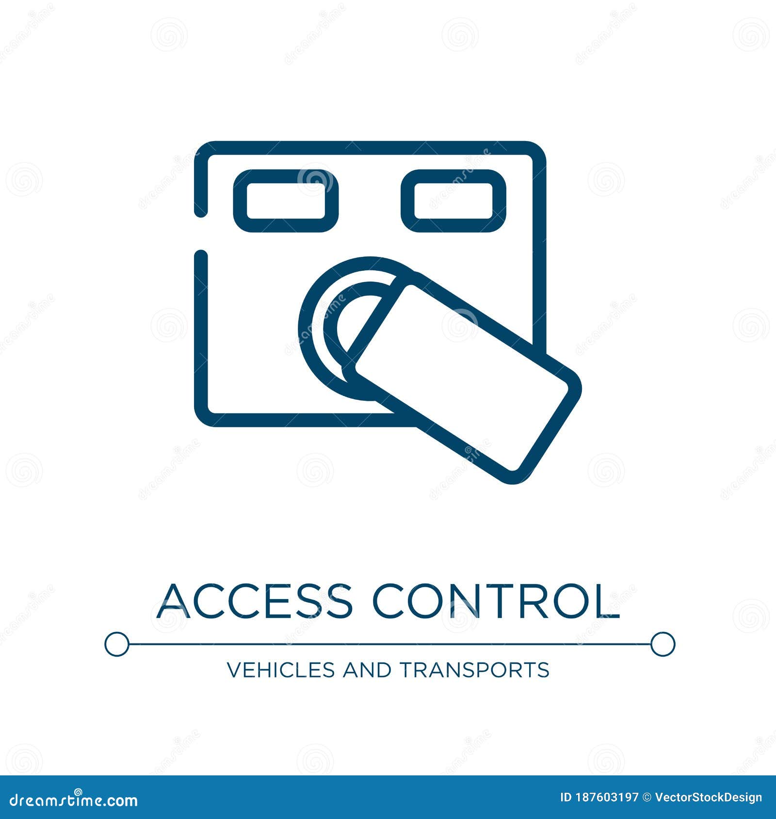 Access Control Icon. Linear Vector Illustration from Public Transport ...