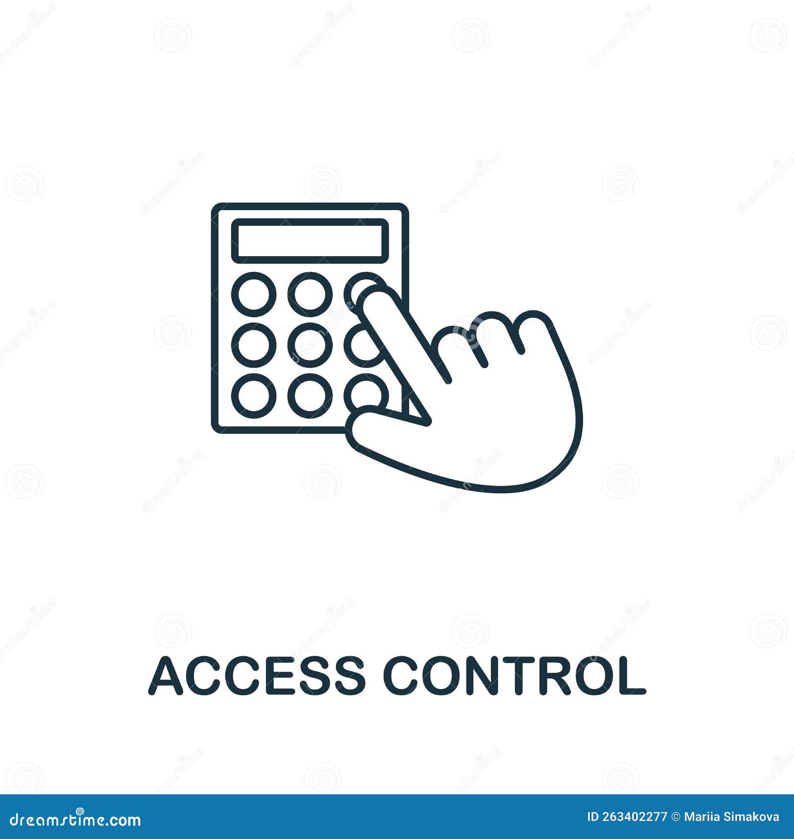 Access Control Icon. Monochrome Simple Cyber Security Icon for ...