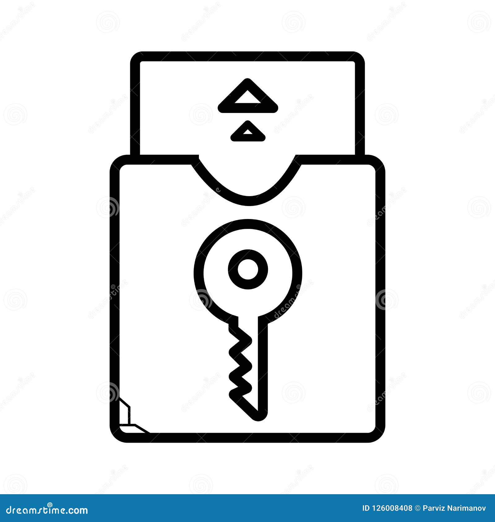 Access control. Key card stock vector. Illustration of house - 126008408