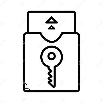 Access control. Key card stock vector. Illustration of house - 126008408