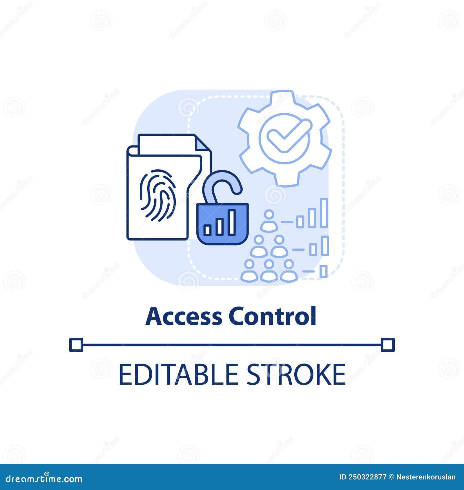 Access Control Light Blue Concept Icon Stock Vector - Illustration of ...