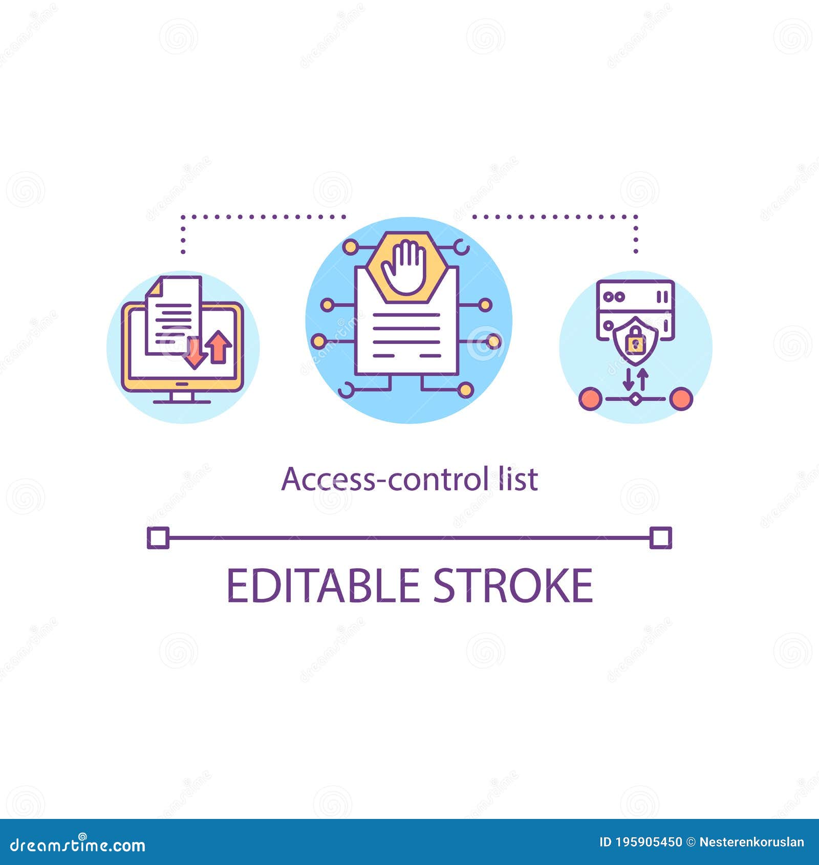 Access Control List Concept Icon Stock Vector - Illustration of ...