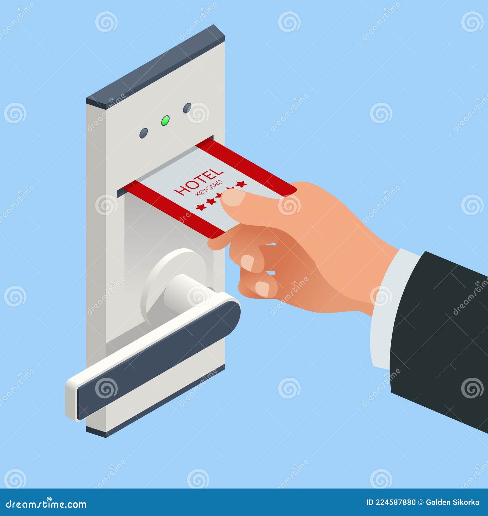 Access Control and Management System for Hotels. Isometric Wireless ...