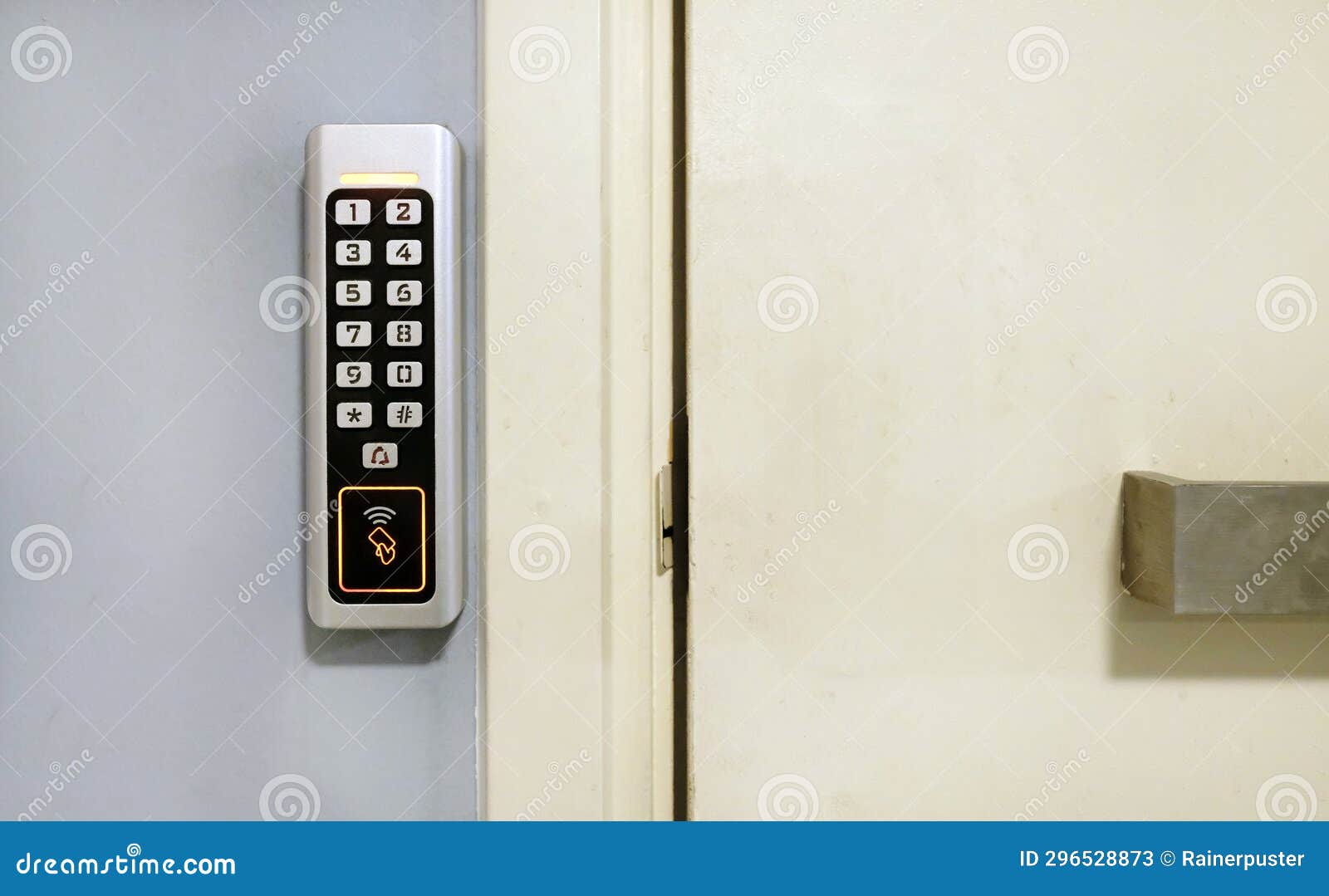 Access Control with a Passcode - Combination Lock Next To a Locked Door ...