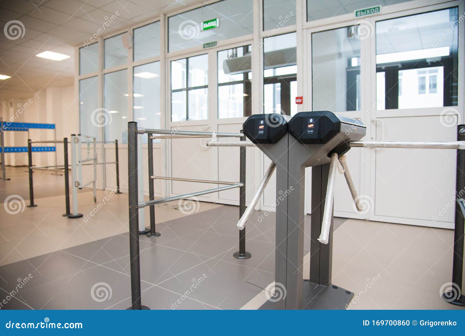 Access Control System with Turnstile Stock Photo - Image of control ...