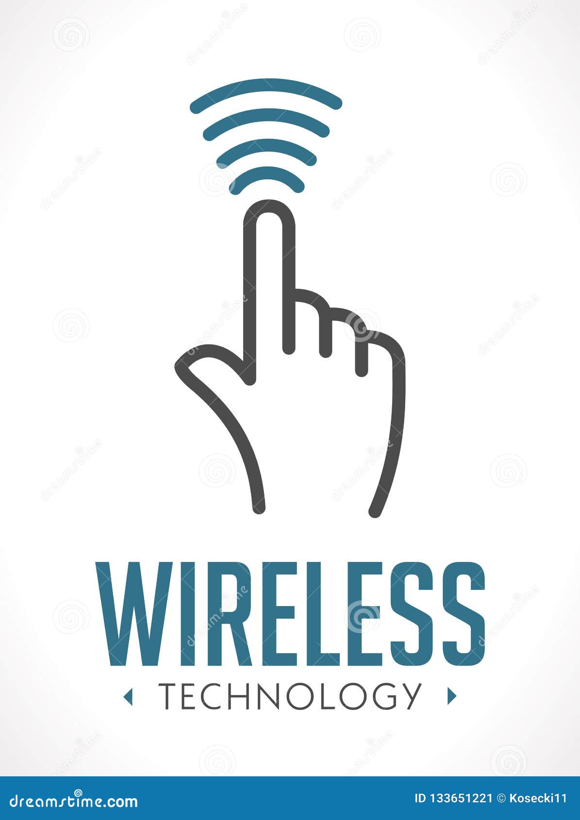 Access Control Technology - Hand As Key Concept - Icon Sign Stock ...