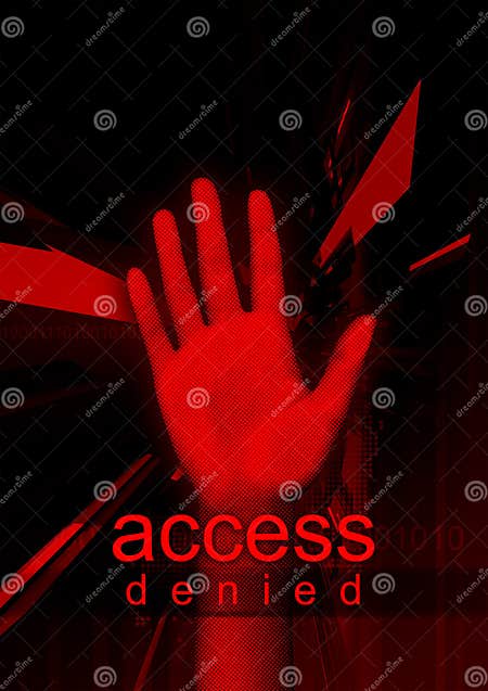 Access Denied stock illustration. Illustration of information - 6023504