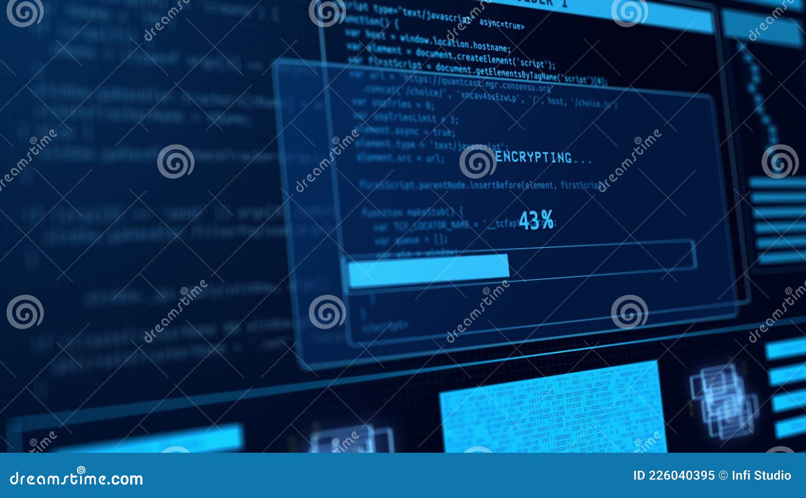 Access Denied Codes Identifying Security System on Screen Loop ...