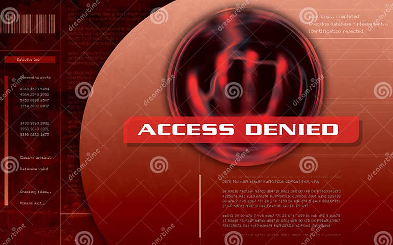 Access Denied Computer Screen Stock Illustration - Illustration of ...
