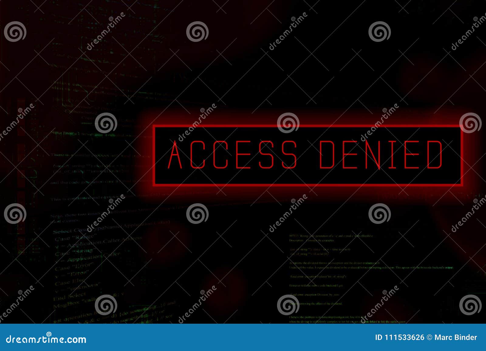 `Access Denied` at Computer System Screen Stock Illustration ...
