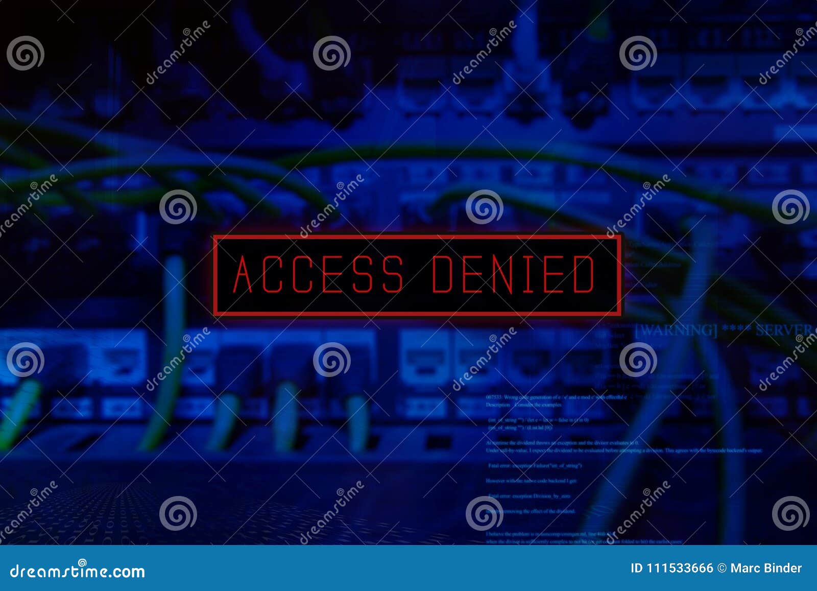 `Access Denied` at Computer System Screen Stock Illustration ...