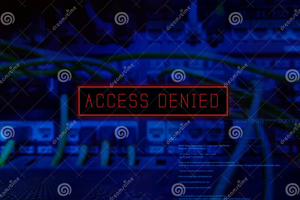 `Access Denied` at Computer System Screen Stock Illustration ...