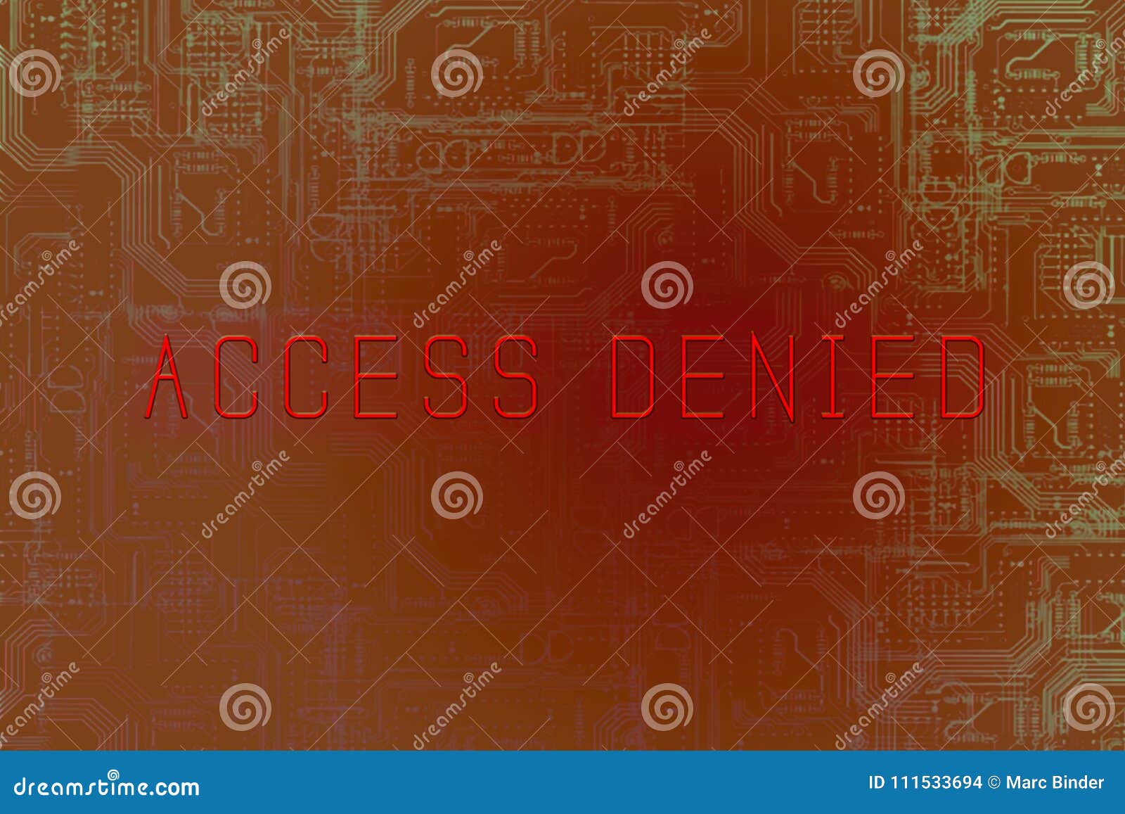 `Access Denied` at Computer System Screen Stock Illustration ...
